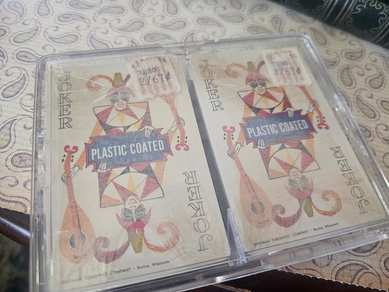 Rare Vintage Mid Century Whitman Playing Cards Brand New Sealed Set of ...