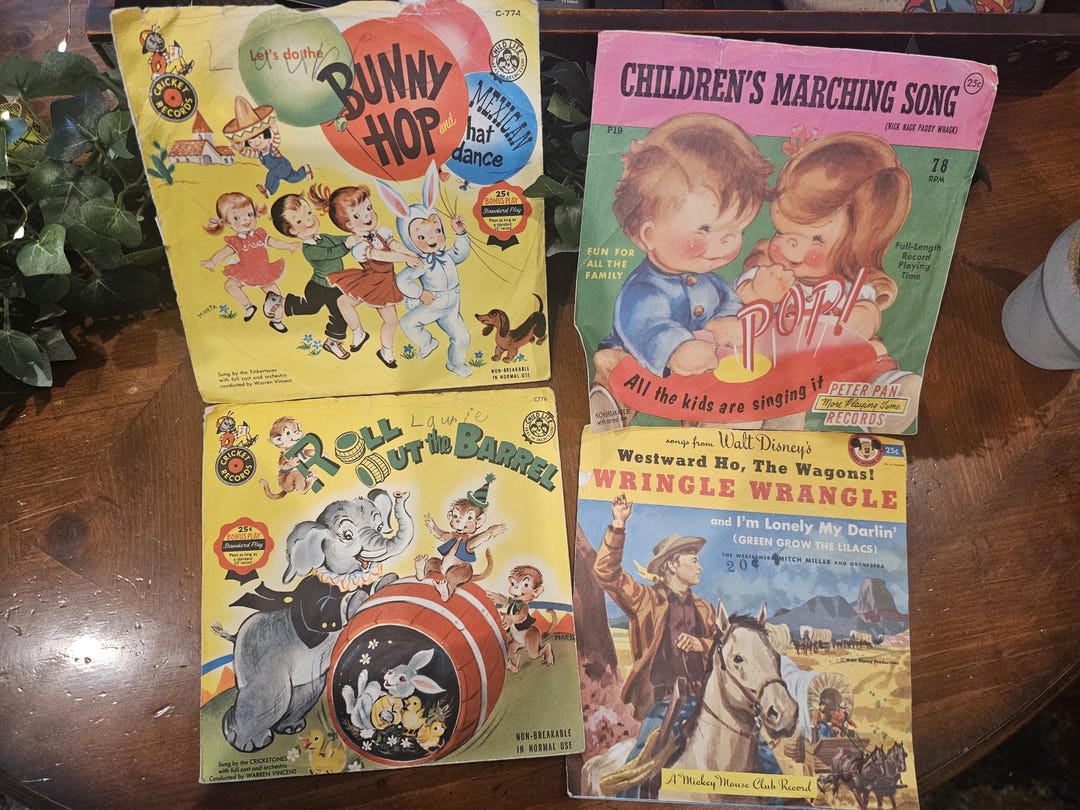 Lot of Four (4) Vintage 1950's Children Record Covers Only - Etsy