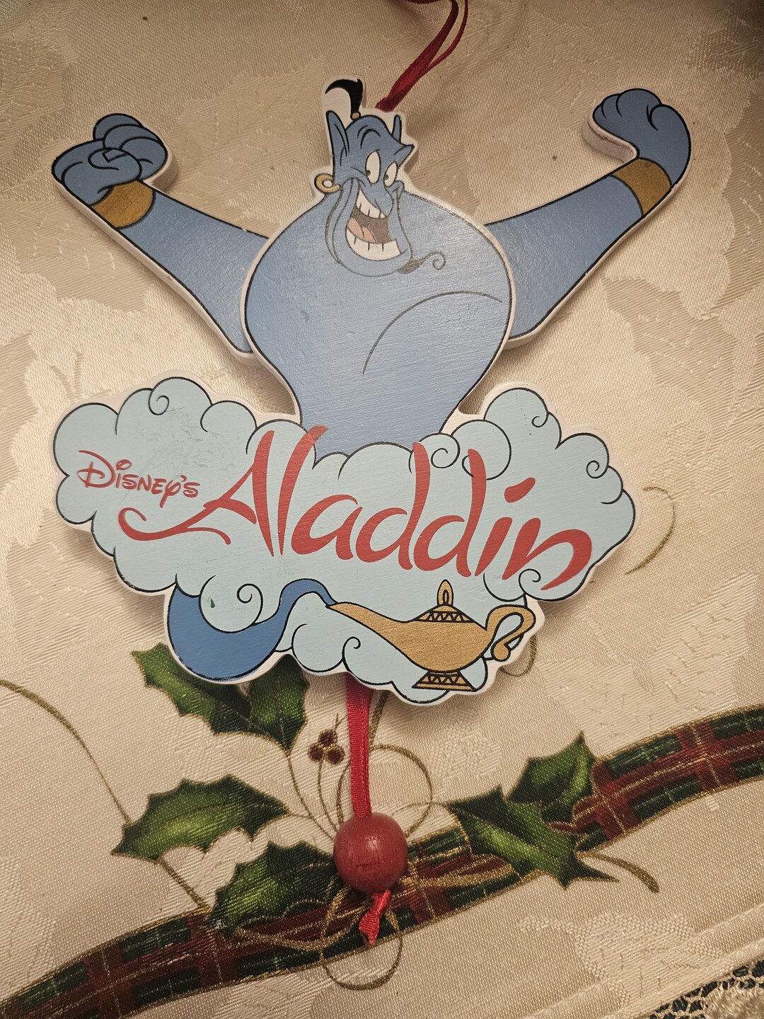 Vintage Disney Kurt Adler Alladin Genie Wood Christmas Ornament - Etsy