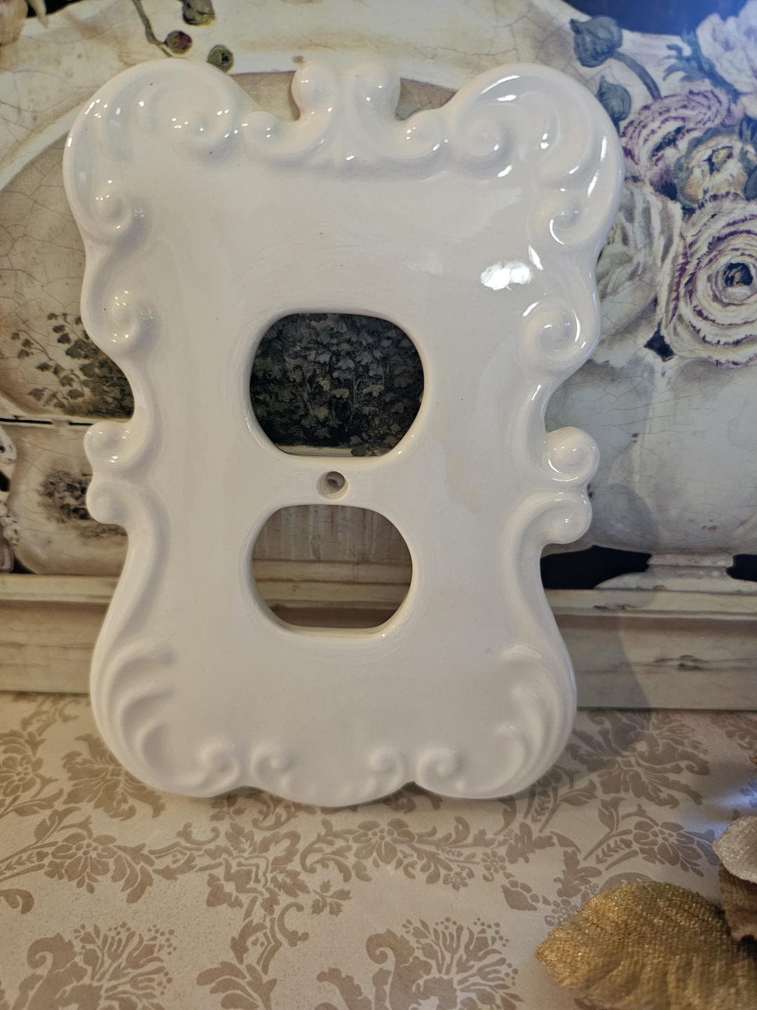 Gorgeous Vintage Holland Mold Ceramic Wall Outlet Plate Handmade - Etsy