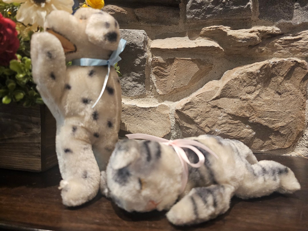 Steiff 1950s Mohair Floppy Dog and Cat Matching Pair-original Owner - Etsy