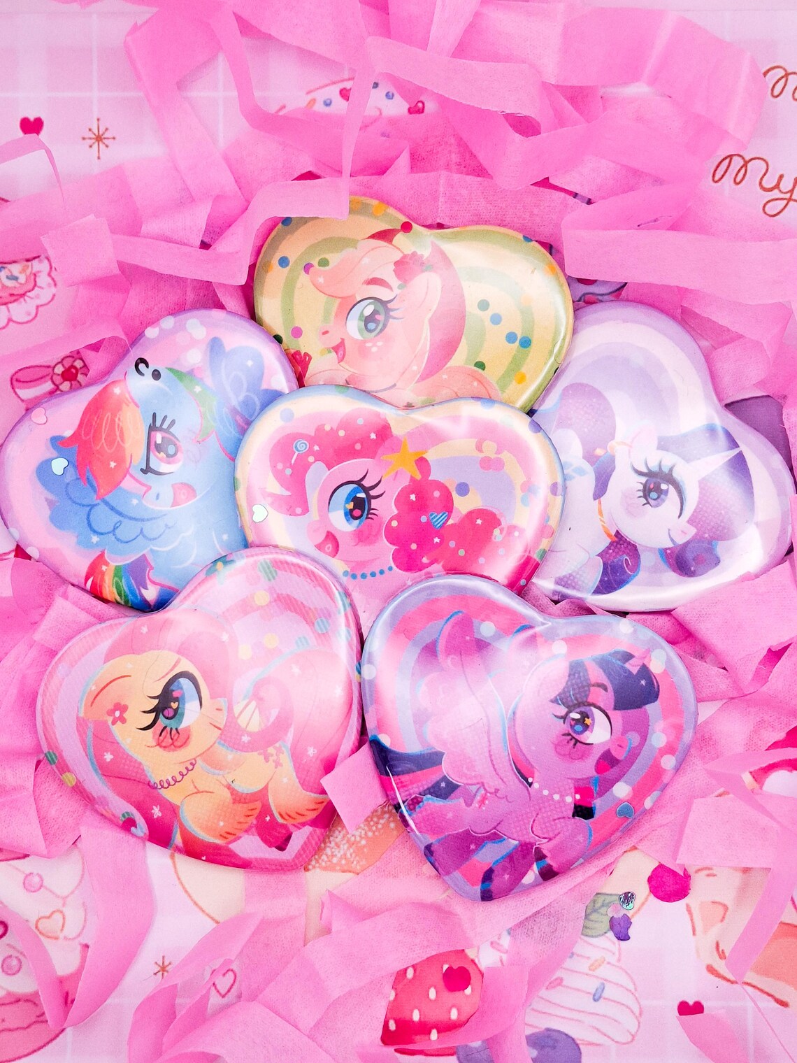 My Little Pony G4 Mane Six Button Badge - Etsy