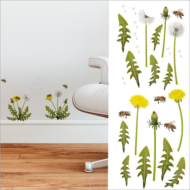 Dandelion Wall Sticker - Etsy