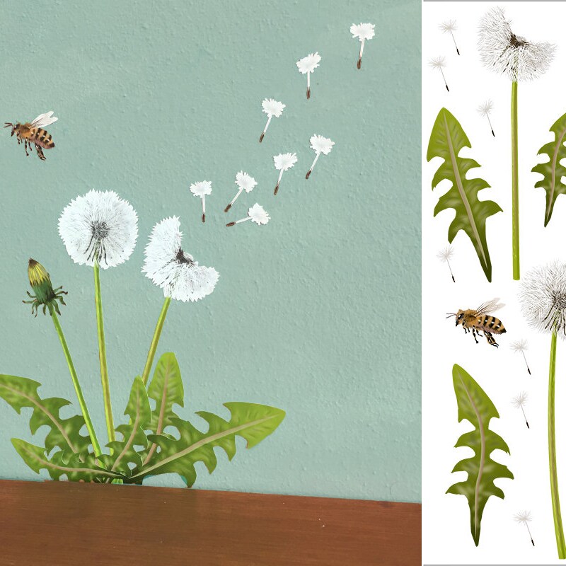 Dandelion Wall Sticker - Etsy