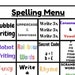 Spelling Menu - Etsy