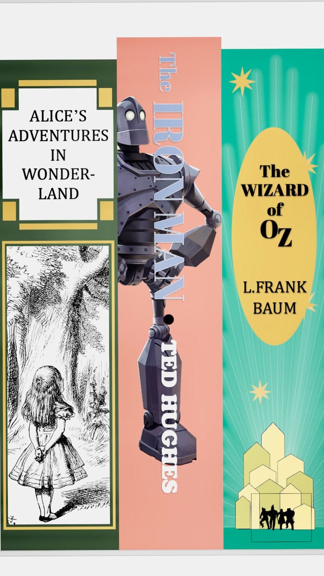 Library Book Spine Display - Etsy