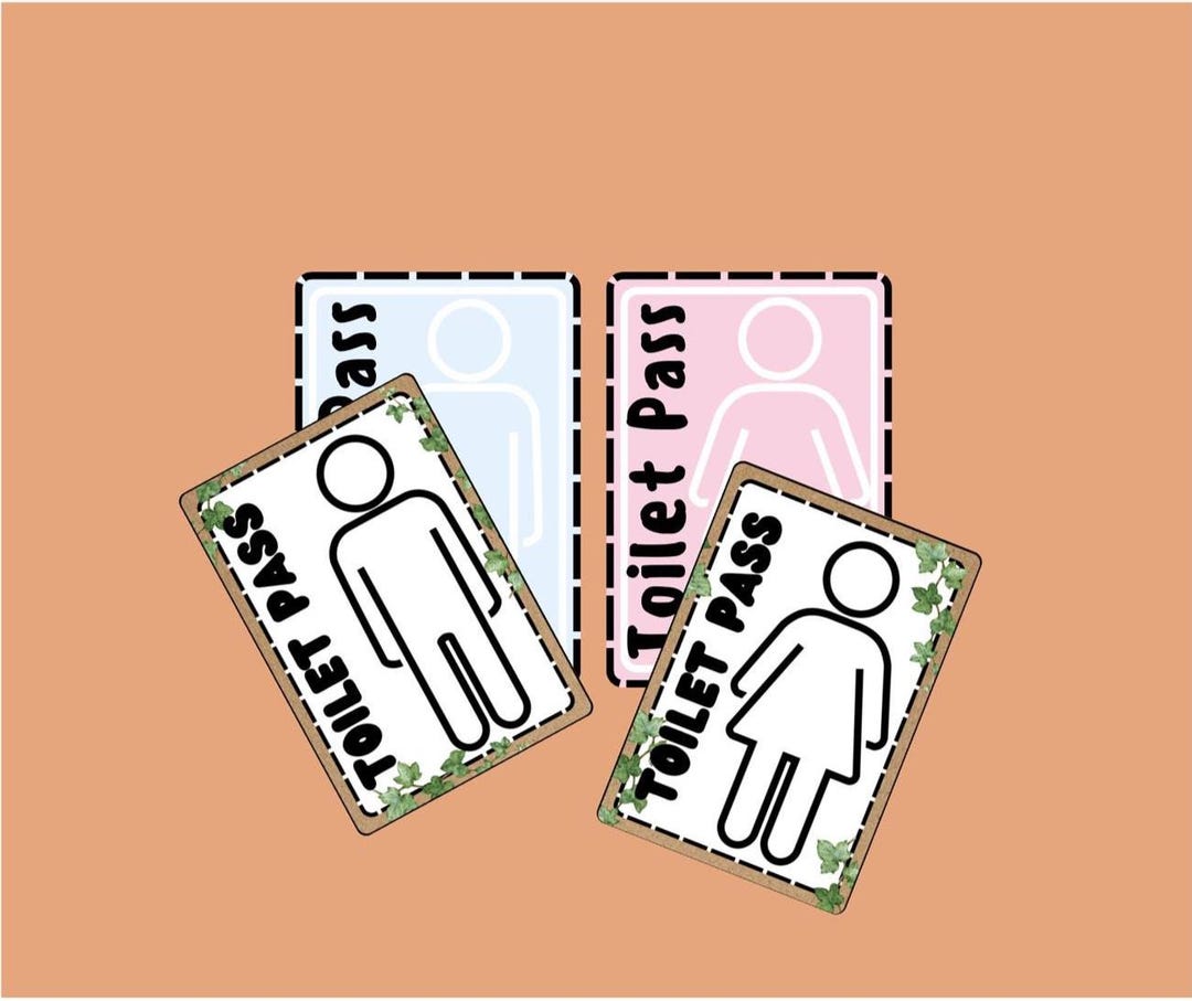 Classroom Toilet Passes - Etsy UK