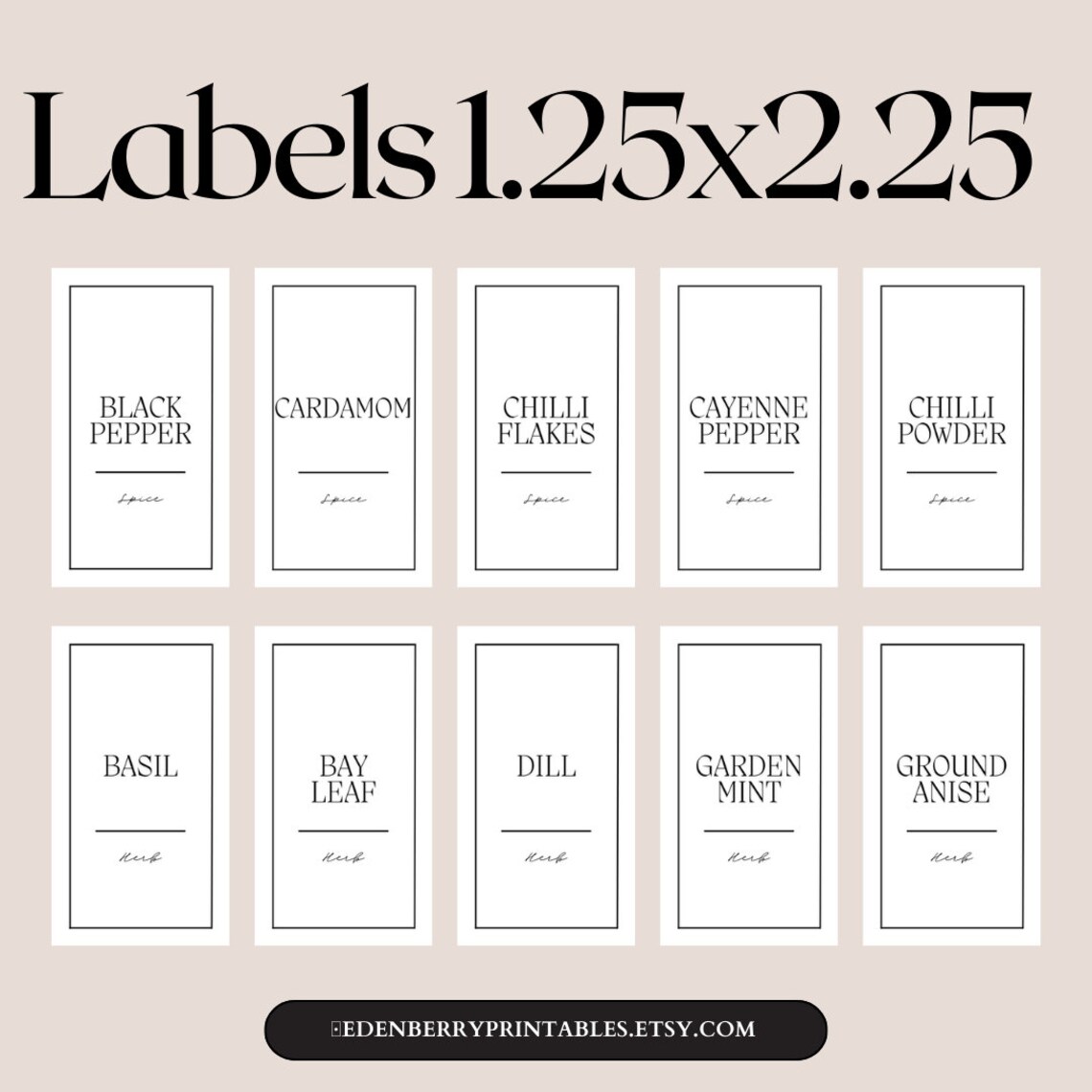 73 Printable Kitchen Labels, Pantry Label Template, Modern Minimalist ...