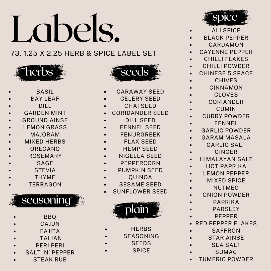73 Printable Kitchen Labels, Pantry Label Template, Modern Minimalist ...