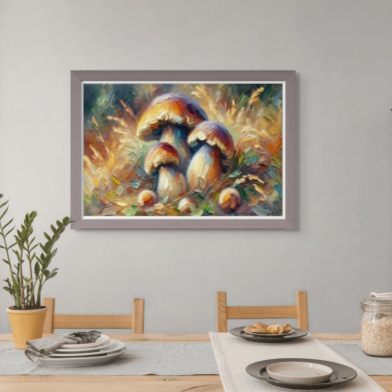 Mushroom Oil Painting - Etsy