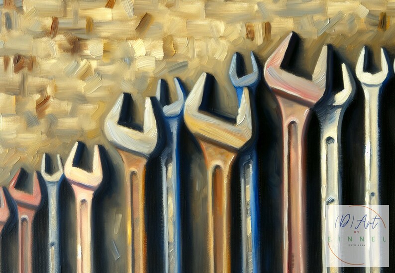 Colorful Wrench - Digital Wall Art of Multi-colored Wrenches | Artistic ...