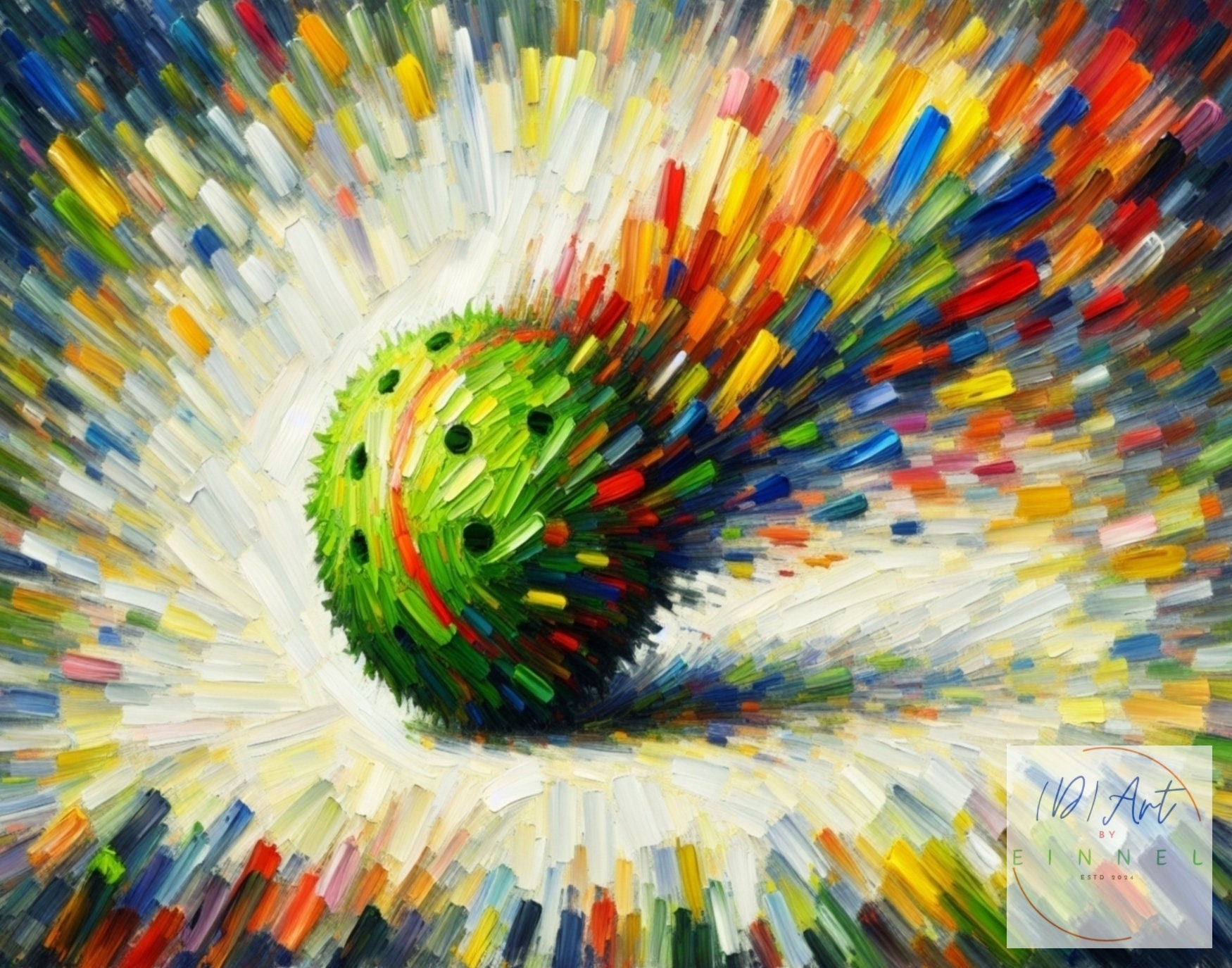 Colorful Pickleball Art Print: Sports Decor (digital Download) - Etsy