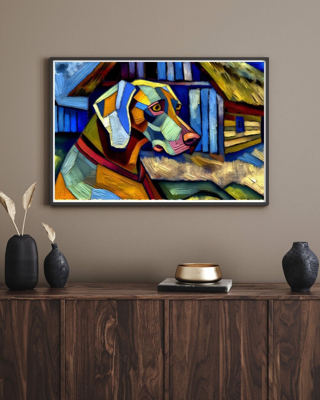 Country Weimaraner: Oil Painting of Weimaraner by Country Barn | Rustic ...