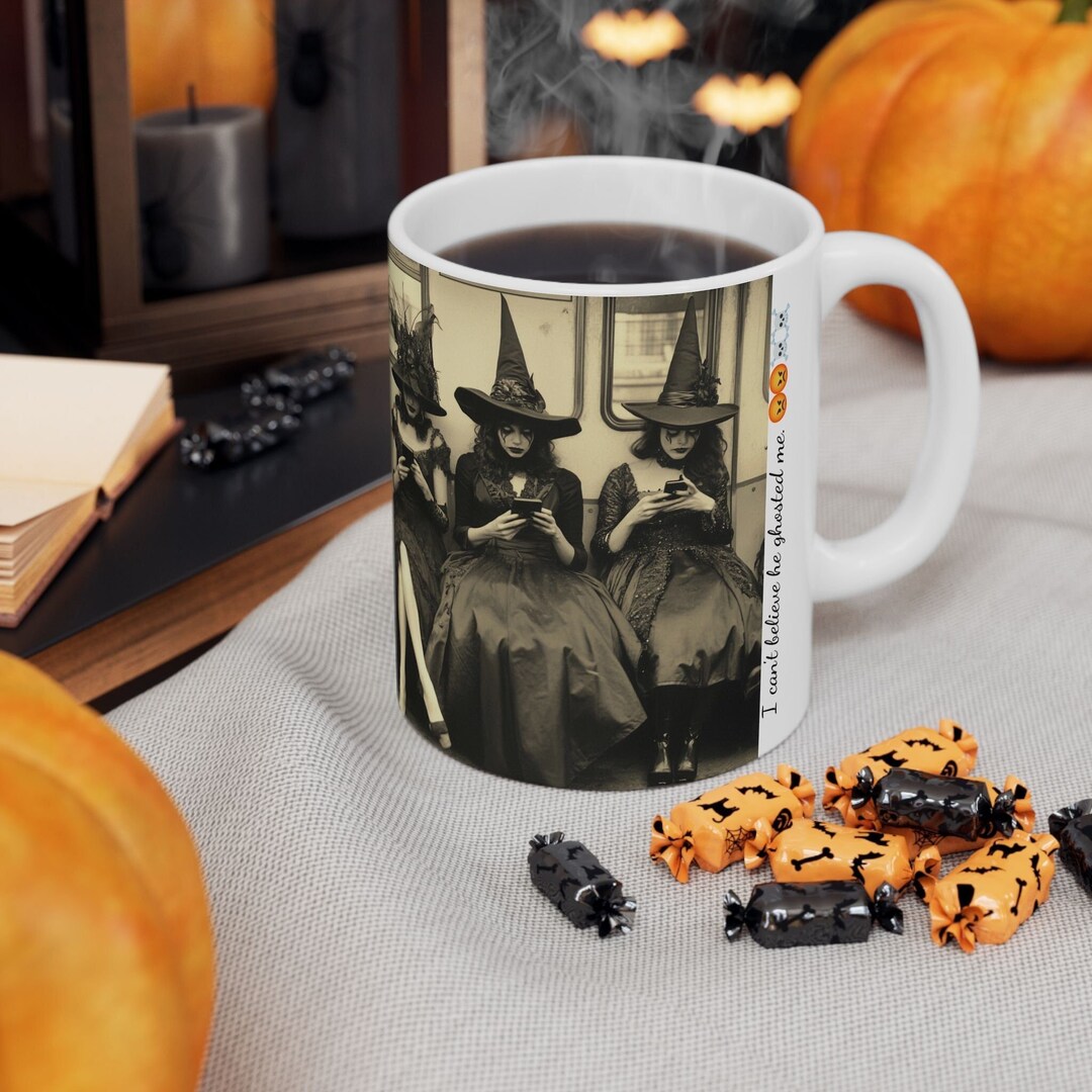 Funny Witches on Subway Coffee Mug | Quirky Halloween Gift - Etsy