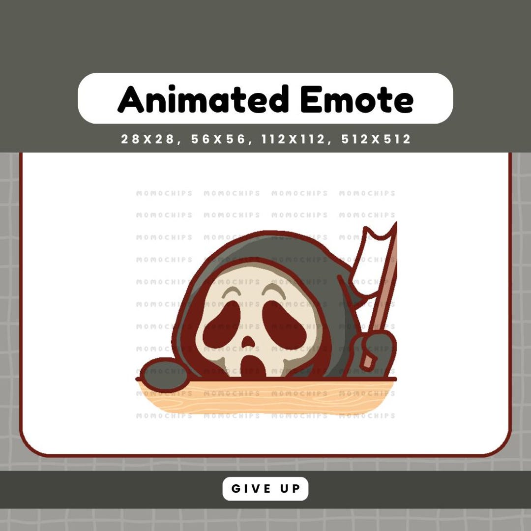 Ghost Twitch Emotes Animated, Spooky Mask Surrender Emote Streaming ...