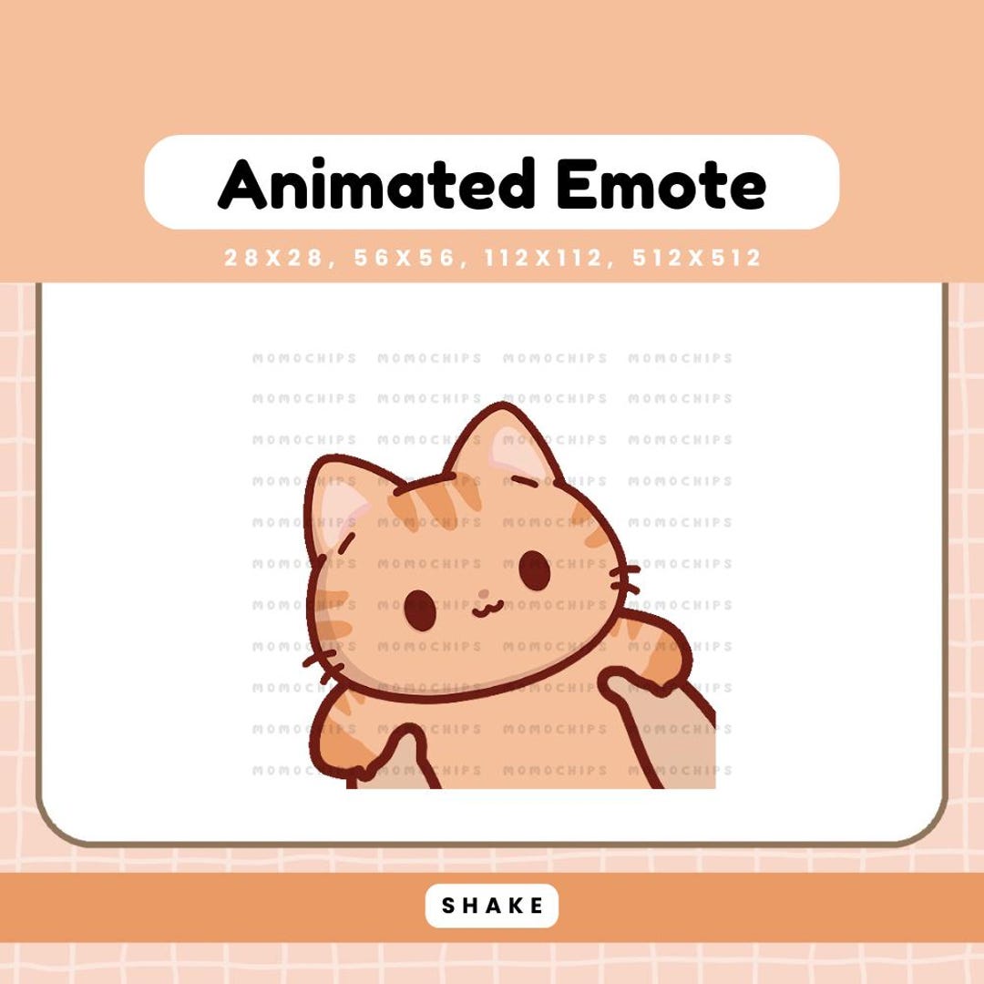 Orange Cat Twitch Emotes, Animated Kitty Funny Hype Shake Dance ...