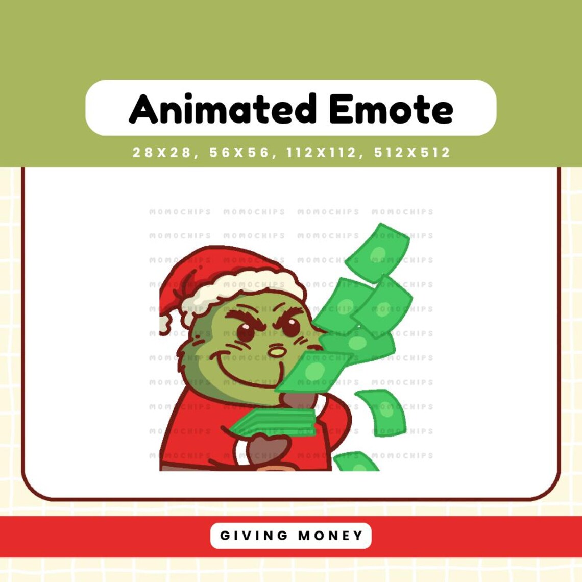 Grinch Christmas Emote Animated, Twitch Giving Money Live Streaming ...