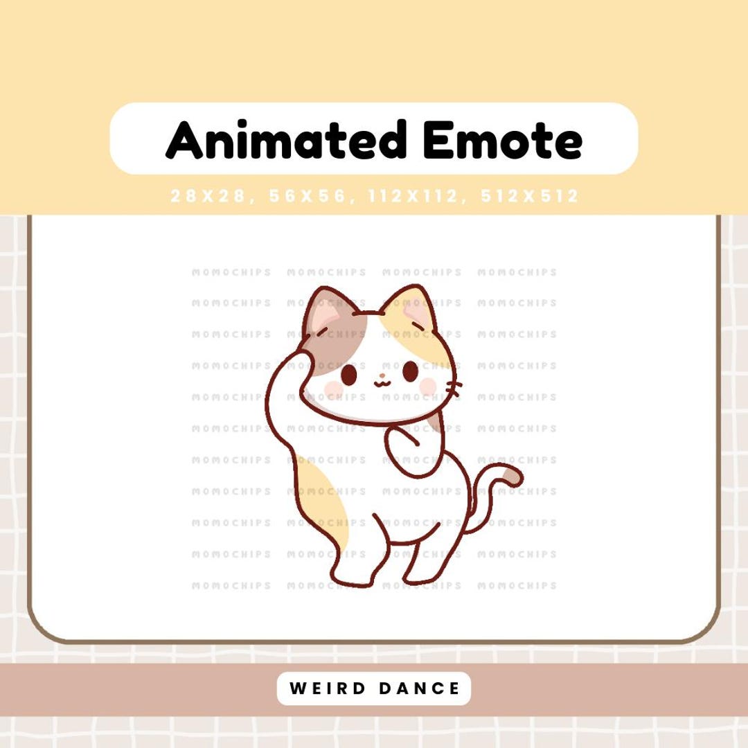 Calico Cat Dance Emote Animated, Twitch Weird Dancing Streamer Vtuber ...