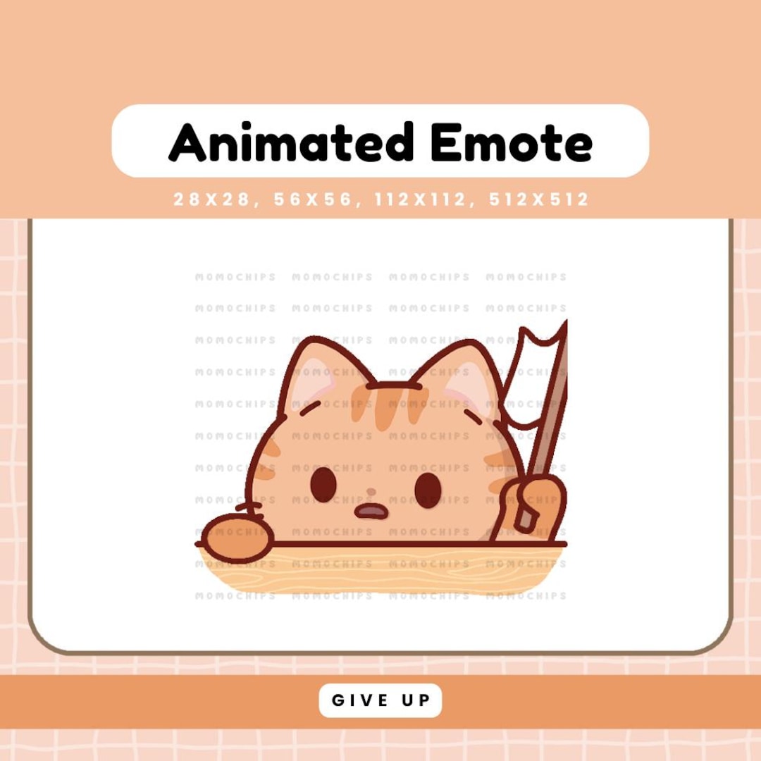 Orange Cat Twitch Emotes Animated for Streamer Vtuber Chat Alert Kitty ...