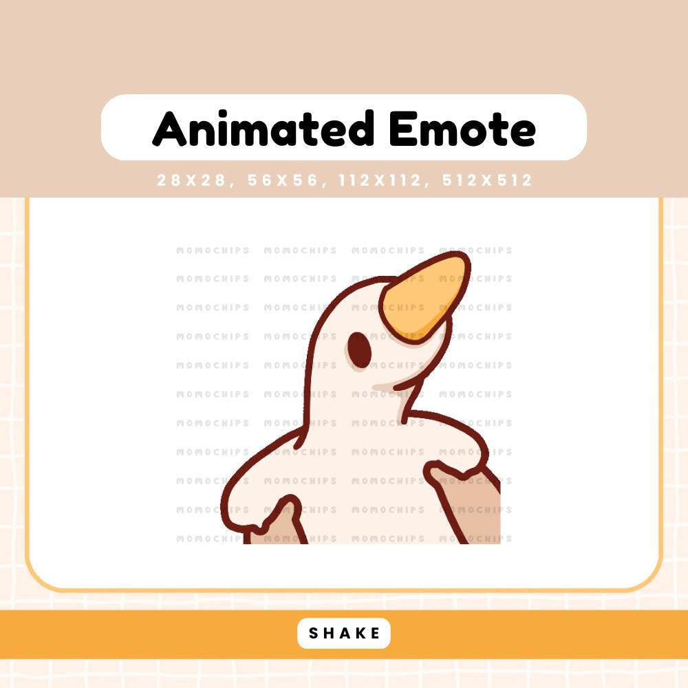 Silly Goose Twitch Emotes, Animated Animal Shake off Hype Stream Chat ...