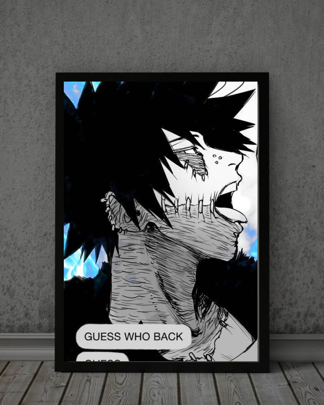 Framed MY HERO ACADEMIA Dabi Print - 8.5x11 Anime Wall Art - Unique Fan ...