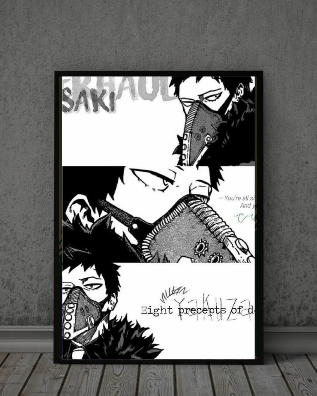 Framed My Hero Academia Overhaul Wall Art Print 8.5x11 - Overhaul MHA ...