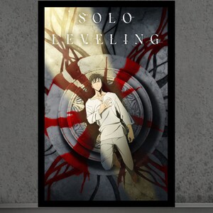 Sung Jinwoo Solo Leveling - 8.5x11 Anime Manga Print, Wall Art Decor ...