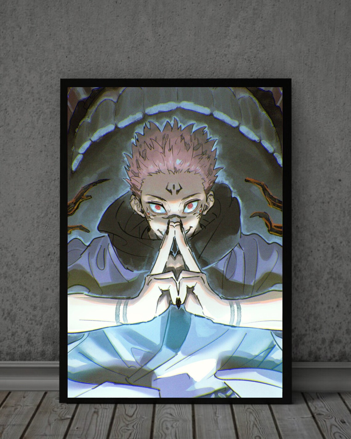Sukuna JJK Jujutsu Kaisen Framed Wall Art Print 8.5x11 Anime Decor for ...