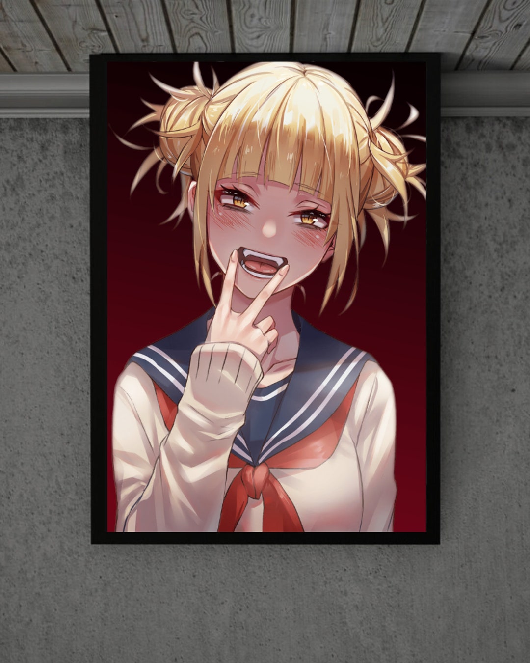 Framed Himiko Toga My Hero Academia MHA Art Print 8.5x11 - Bakugo Deku ...