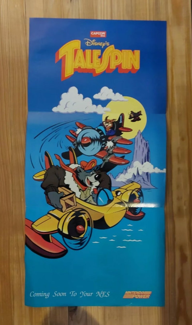 Framed 22x11 Rare Vintage Disney's Talespin NES Poster 1991 Capcom ...