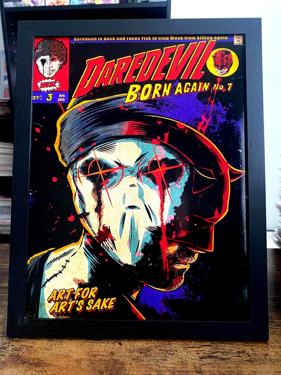 Daredevil Born Again and Muse Comic Wall Art Print 8.5x11 Framed Marvel ...