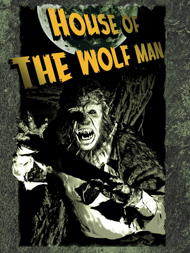8.5x11 Framed 1941 House of the Wolfman Horror Classic Vintage Art ...