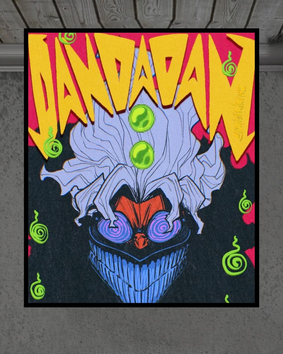 Framed Okarun Dandadan Wall Art Print 8.5x11 - Okarun Turbo Granny ...