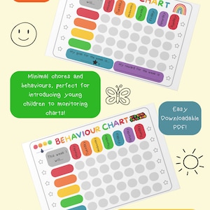 Childrens Reward and Behaviour Charts - Printable at Home Charts - A4 ...
