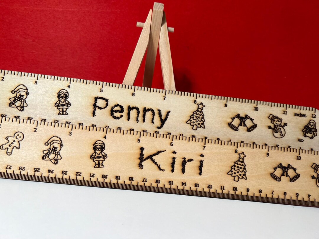 Personalised Christmas Wooden Ruler - Etsy