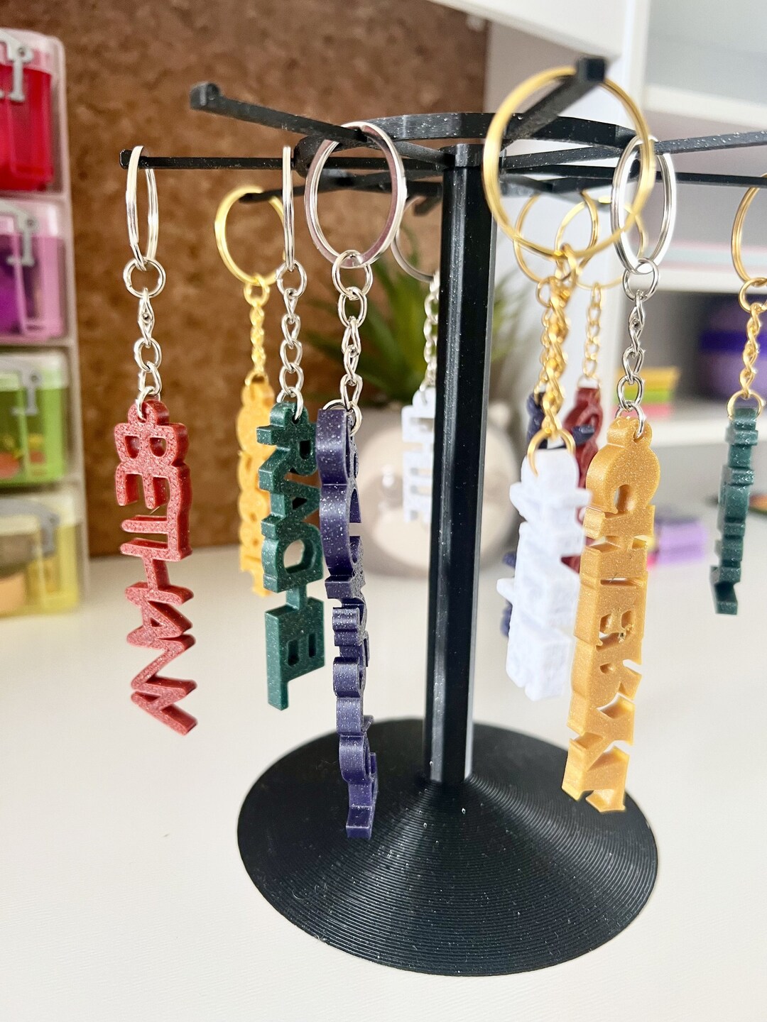 Personalised 3D Printed Name Keyring - Etsy