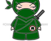 Items similar to Irish Ninja Ninjadorables art print by Delphine ...