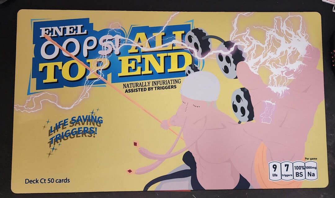 One Piece TCG Playmat [physical Mat] - Enel Oops All Top End 24x14 ...