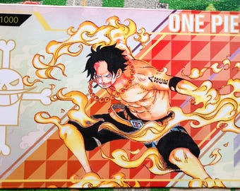 DIGITAL DESIGN Playmat Ace - With Zones Playmat Game Mat TCG One Piece ...