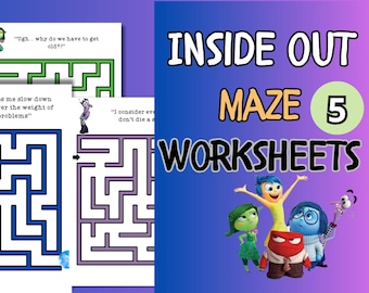 Inside Out Maze Worksheets for Kids - Printable Educational Activity ...