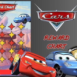 Cars Reward Chart, Mcqueen Reward Chart, Lightning Mcqueen Reward Chart ...
