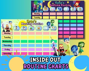Personalized Inside Out Routine Chart | Morning & Bedtime Kids' Planner ...