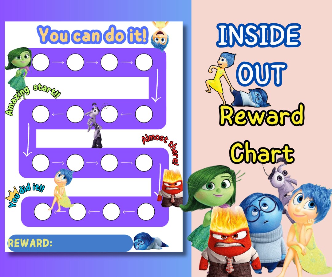 Inside Out Reward Chart for Kids: Printable Behavior Tracker (PDF) - Etsy