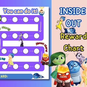Inside Out Behavior Chart for Kids | Reward System Printable PDF ...