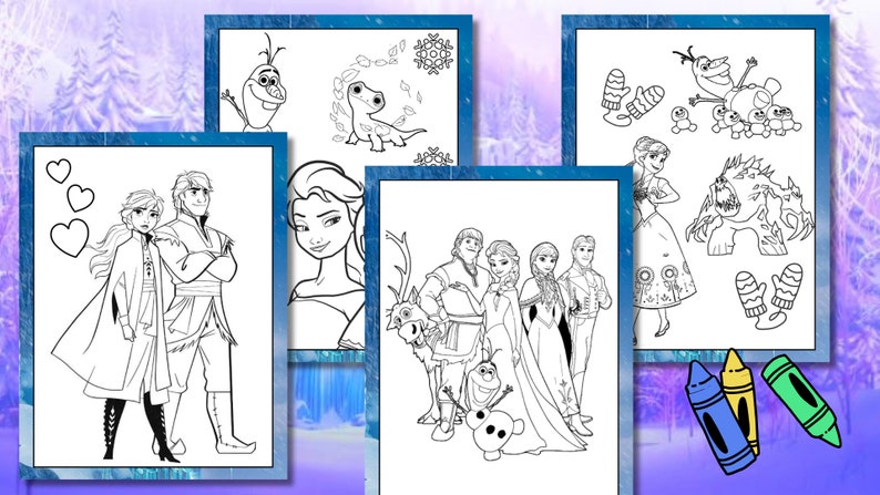 Frozen Coloring Book for Kids Printable Coloring Pages Frozen Coloring ...
