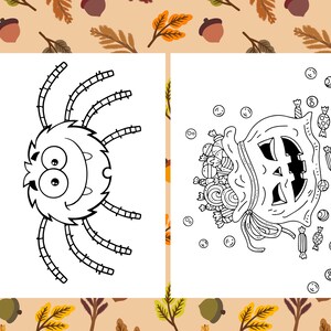 Spooky Coloring Pages for Kids Printable Halloween Activity PDF - Etsy
