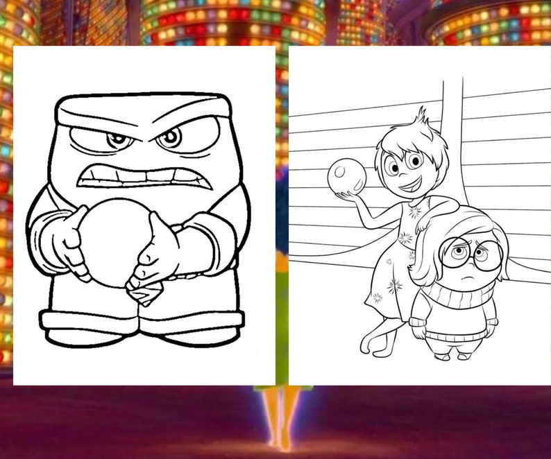 Inside Out Coloring Pages | Printable Kids' Activity PDF, Coloring Book ...