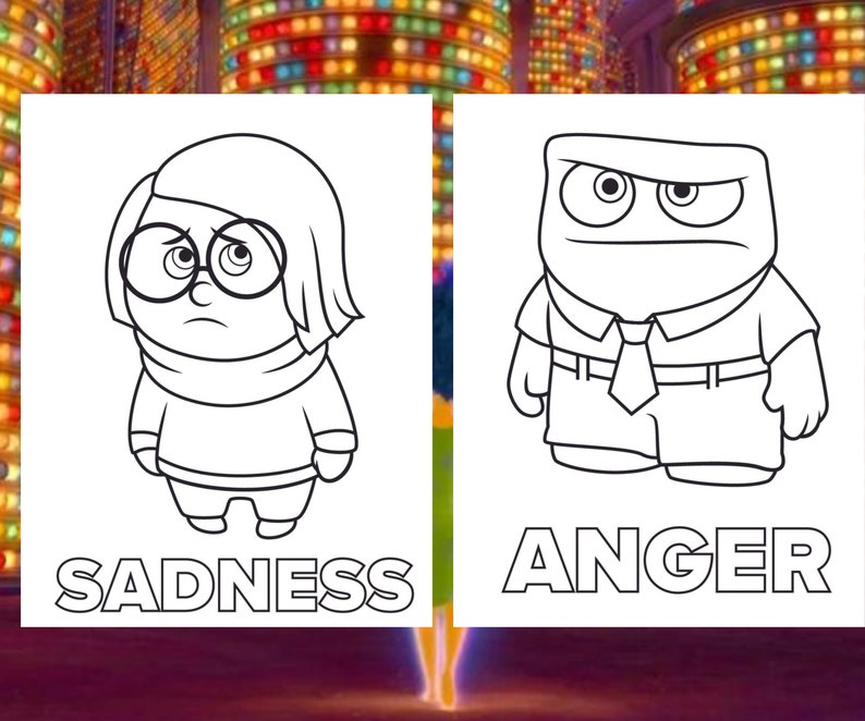 Inside Out Coloring Pages | Printable Kids' Activity PDF, Coloring Book ...