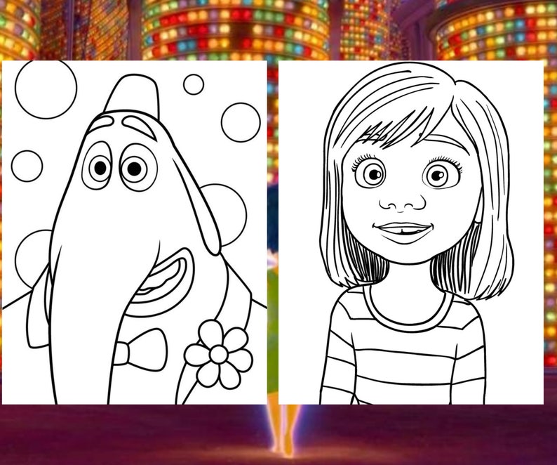 Inside Out Coloring Pages | Printable Kids' Activity PDF, Coloring Book ...