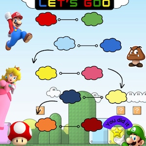Super Mario Reward Chart, Kids Behavior Tracker (digital Download) - Etsy